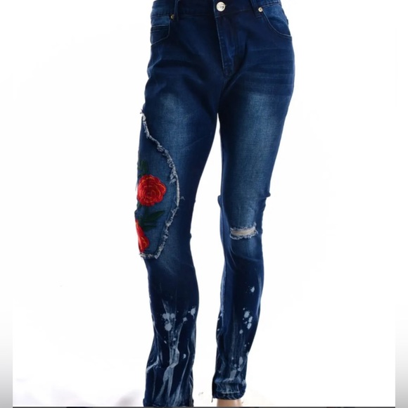 GOLD LEAF | Jeans | Mens Gold Leaf Distressed Rose Jean | Poshmark